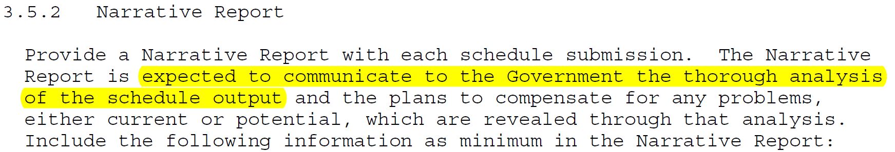 USACE Schedule Narratives | CPM Schedule Solutions | Construction ...