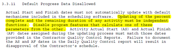 USACE P6 Mandatory Requirements | CPM Schedule Solutions | Construction ...